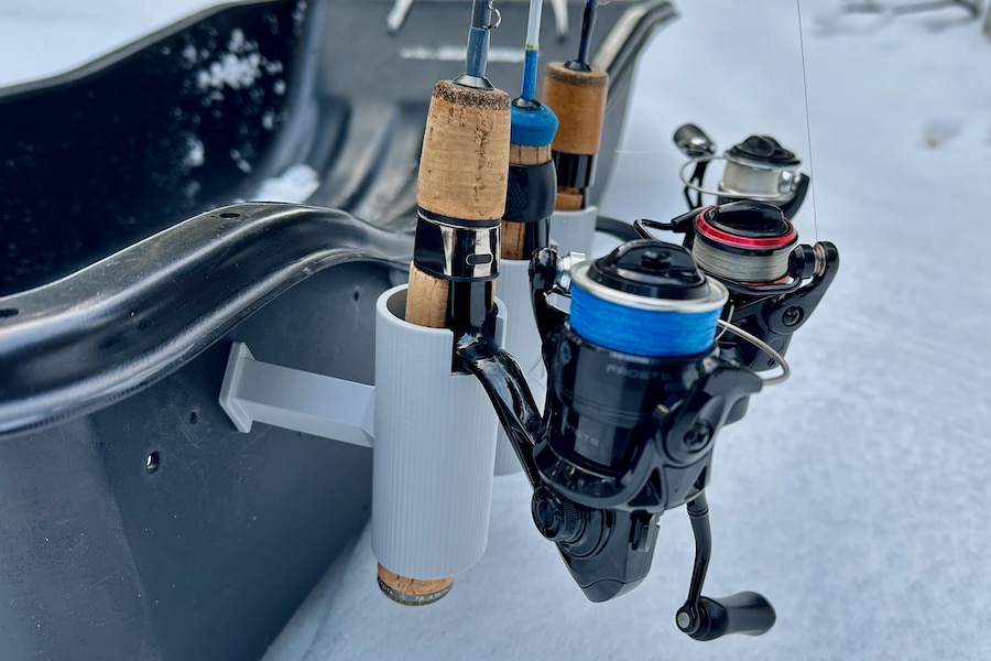 Make Space In Your Ice Fishing Sled With Rod Holders • Fishing Duo